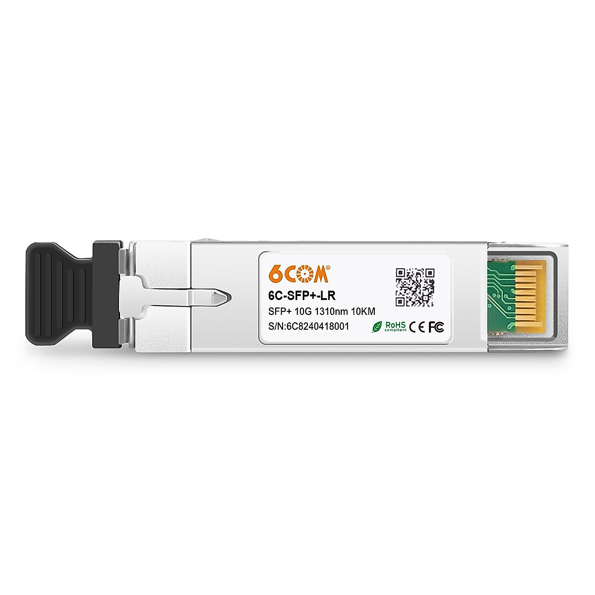 10Pack 10GBase-LR SFP+ Transceiver, 10G LC Single Mode Module for Cisco SFP-10G-LR, Meraki MA-SFP-10GB-LR, Ubiquiti UF-SM-10G, Mikrotik, D-Link, Supermicro, Netgear DDM, 1310nm, 10km