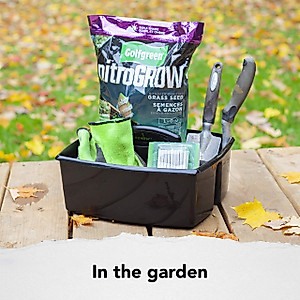 Storex 2-Compartment Large Caddy – Multipurpose Classroom Organizer with Handle, Black, 1-Pack (00973A06C)