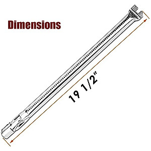 QuliMetal 304 Stainless Steel 17.5" Flavor Bars, Heat Deflector and Grill Burner for Weber Genesis 300 E310 E320 E330 S310 S330 (with Front Control Knobs)