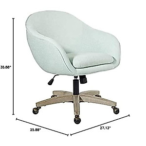 OSP Home Furnishings Nora Office Chair, Mint