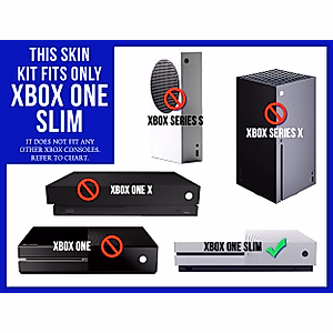 Brushed Black Metal - Air Release Vinyl Decal Mod Skin Kit by System Skins - Compatible with Microsoft Xbox One Slim (XB1 Slim)