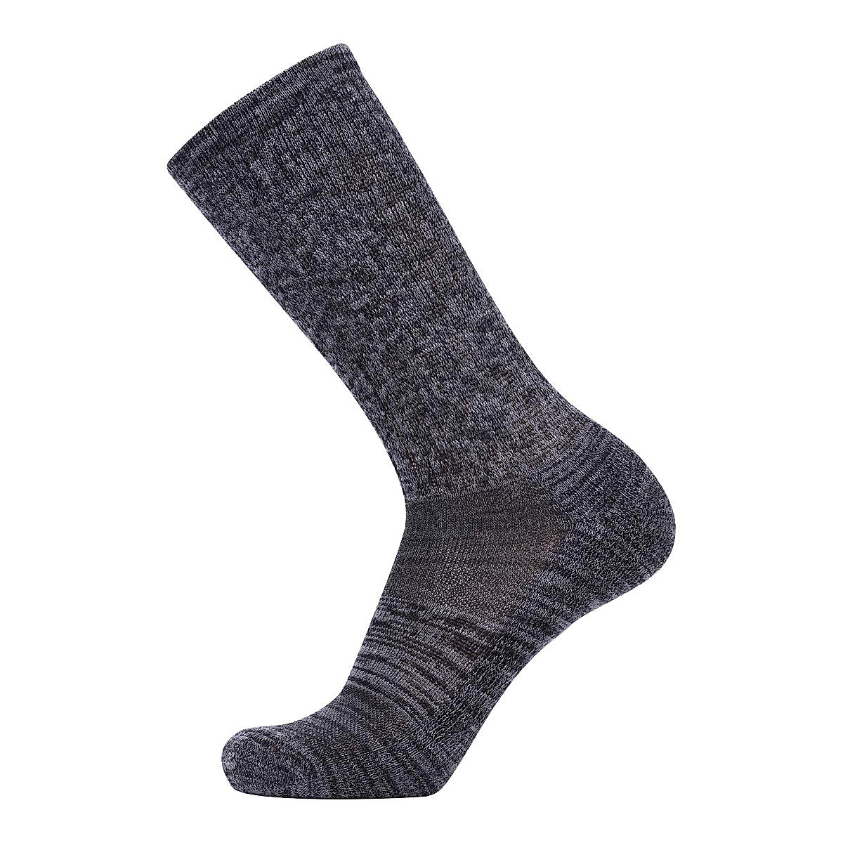 EnerWear 4 Pack Women's Merino Wool Outdoor Hiking Trail Crew Sock (US Shoe Size 4-10, Dark Purple/Black Stripe/Multi)