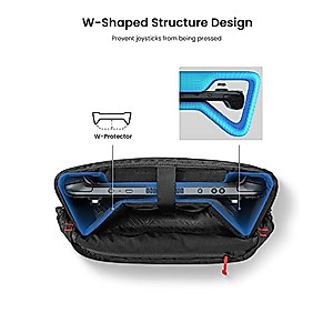 tomtoc Carrying Case for Steam Deck Console & Accessories, Protective Shoulder Bag Pouch with Pockets Fit Console, Original AC Charger Adapter, Original Dock, Lightweight Everyday Carry Bag for Travel