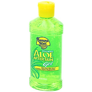 Banana Boat Aloe Vera Sun Burn Relief Sun Care After Sun Gel - 8 Ounce (Pack of 4)