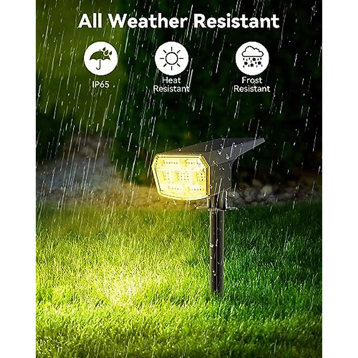 FabStyl Solar Spot Lights Outdoor, Solar Landscape Lights Color Changing LED Lights Waterproof IP65 Solar Spotlights Outdoor Wall Lights for Yard Pool Garden Tree,Halloween, Christmas, 2 Pack