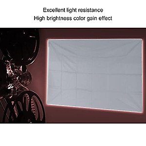 Projector Screen High Definition 4K Anti‑Light Foldable Portable Movies Screen for Home Theater Party Office Classroom Outdoor Indoor,Movie Projection Screen with Hook and Loop(100 inches)