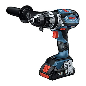 Bosch GSB18V-755CB25-RT 18V Brute Tough Connected-Ready EC Brushless Lithium-Ion 1/2 in. Cordless Hammer Drill Driver Kit with 2 Batteries (4 Ah) (Renewed)