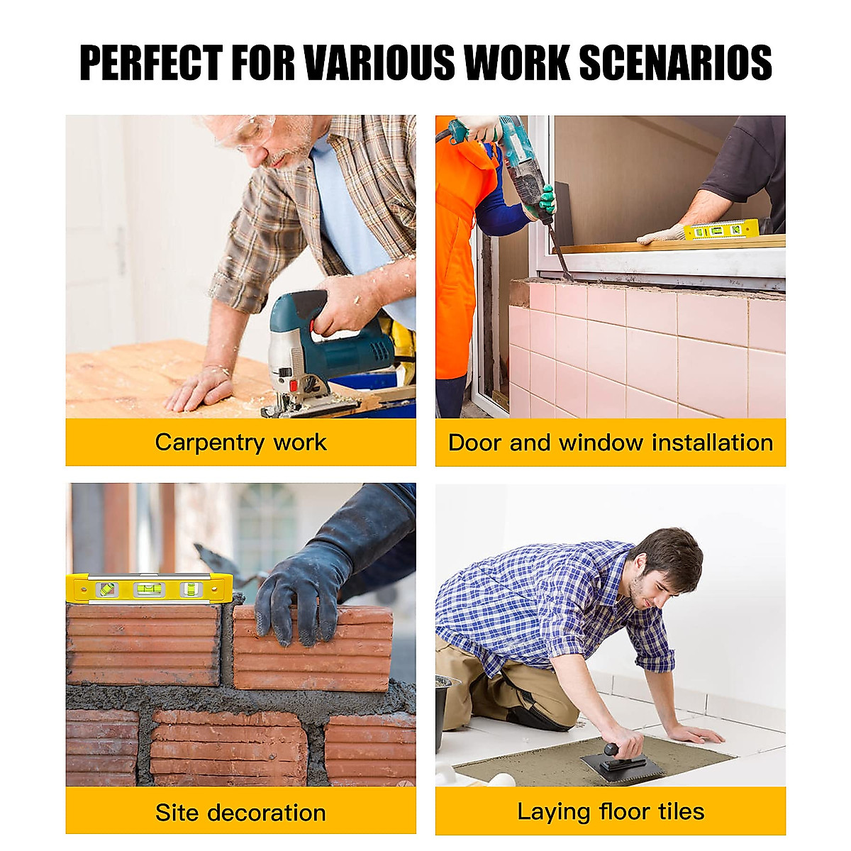 RONGPRO 9 Inch Torpedo Level, Magnetic Box Level with 45°/90°/180° Bubbles, Shock Resistant Bubble Level Tool for Measuring