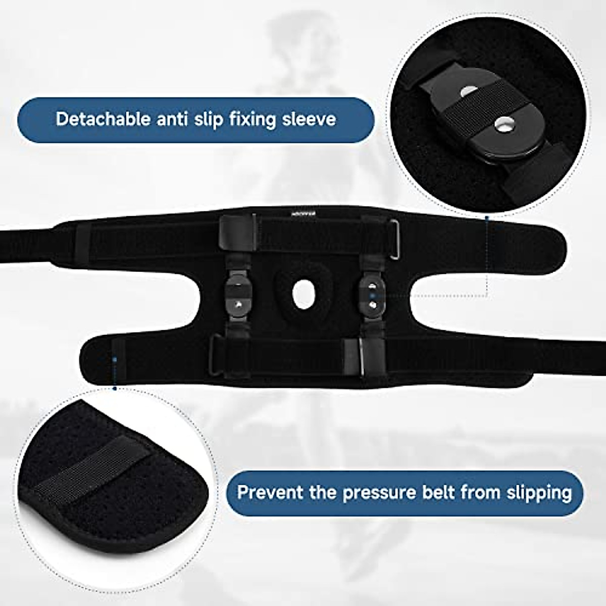 Hocafer Plus Size Knee Brace XL-8XL,Stable Support of The Decompression Knee, Effective Relief of ACL, Arthritis, Meniscus Tear, Tendinitis Pain, Adjustable Compression Band, Suitable for Men and Women (XL-2XL)