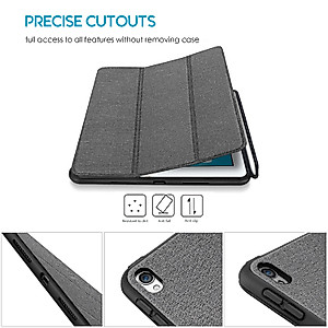 ProCase Smart Case for iPad Air 3rd 10.5" 2019/ iPad Pro 10.5, Slim Folio Stand Cover for iPad Air 10.5 2019/ iPad Pro 10.5 with Pencil Holder -Grey