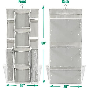 Simple Houseware Double-Sided Hanging Gift Wrap Organizer Storage Pockets, (Set of 1)