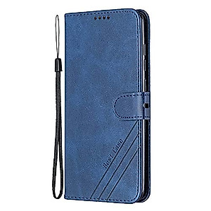 Asdsinfor Compatible with Xiaomi Redmi Note 9 Case Stylish PU Leather Durable Wallet Case Credit Cards Slot with Stand for Shockproof Flip Magnetic Compatible with Xiaomi Redmi 10X 4G Blue HXPU