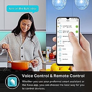 Kasa Smart LED Light Strip, 16.4ft WiFi, Works with Alexa, Google Home, SmartThings, High Brightness with 16 Million Colors, RGB, Grouping, Adjustable Length, Up to 25,000 Hours (KL400L5)