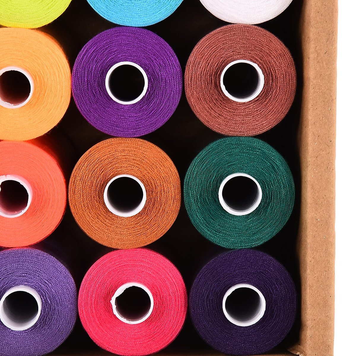 Sewing Spools Set, 42 Colors 1000 Yards Polyester Household Threads Set for Sewing Machine DIY Embroidery
