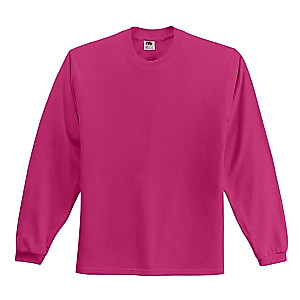 Fruit of the Loom Adult 5 oz. Long-Sleeve T-Shirt, Cyber Pink, S