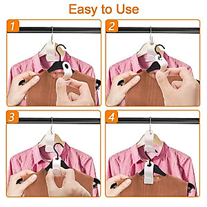 40 PCS Clothes Hanger Connector Hooks, Catcan Plastic Cascading Hangers Space Saving Clothes Hangers for Cabinets Heavy Duty Clothes Closet (White)