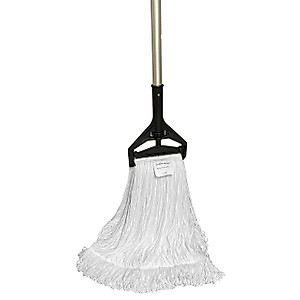 Professional Nylon Looped-End Wax Mop (3 Pack) - Large Size with Narrow Band