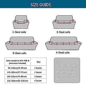 GUYIRT Sofa Slipcovers 3 Seater, Jacquard Couch Sofa Cover, Form Fit Slip Resistant Universal Furniture Protector for Living Room-Blue-4 Seater 235-300cm