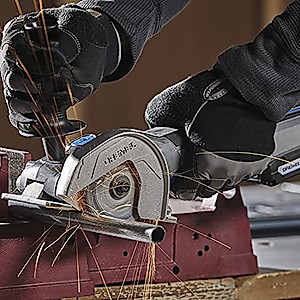 Dremel US20V-01 Compact Circular Saw Tool Kit with (1) 20V Battery, (3) Cutting Wheels & Storage Bag - 15,000 RPM - Ideal for Flush Cutting, Plunge Cutting and Surface Preparation