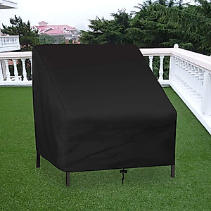 Uranshin Waterproof Outdoor Chair Covers, Outdoor Patio Furniture Covers Rocking Chair 210D, Lounge Deep Chair Covers Outdoor Stack Chairs for All Weather Protection, 37.8" W x 30.7" D x 28.74" H