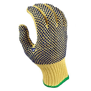 G & F Products 1670L Cut Resistant Work Gloves, 100% Kevlar Knit Work Gloves, Make by DuPont Kevlar, Protective Gloves to Secure Your Hands From Scrapes, Cuts In Kitchen, Wood Carving, Carpentry & DEA, Yellow