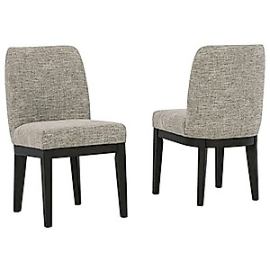 Signature Design by Ashley Burkhaus Dining UPH Side Chair (2/CN), 21"W x 24"D x 36"H, Dark Brown