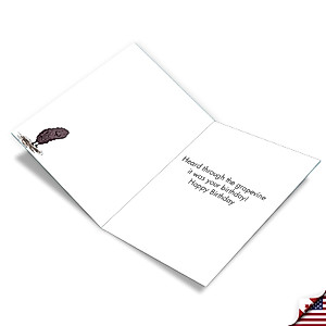 NobleWorks - 1 Big Funny Birthday Card Cartoon (8.5 x 11 Inch) - Jumbo Comic Humor, Group Greeting Card with Envelope - Almost a Raisin J2677BDG