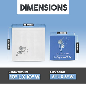 Unique Sympathy Gift for Loss - Handkerchief Cotton - Soft Handkerchief In Memory of Loved One Gifts - Bereavement Gifts - Condolence Gifts - Memorial Gifts for Loss of Mother Father