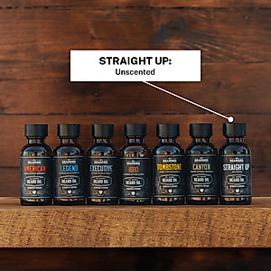 Live Bearded Beard Oil, 1 fl oz - Premium All-Natural Jojoba - Made in the USA - Hair and Skin Care for Men with Dry, Flaky Patches | Straight Up Unscented - Fragrance-Free