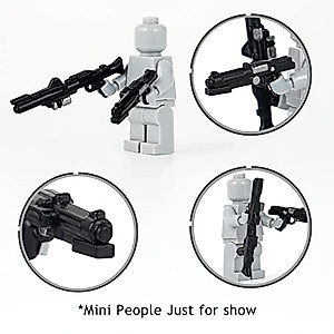 MOOXI-MOC 29Pcs Sci-fi Space Wars Minifigs Spray Paint Weapons Packs Set,Small Particle Building Block Toy Kit Compatible with Mainstream Brand