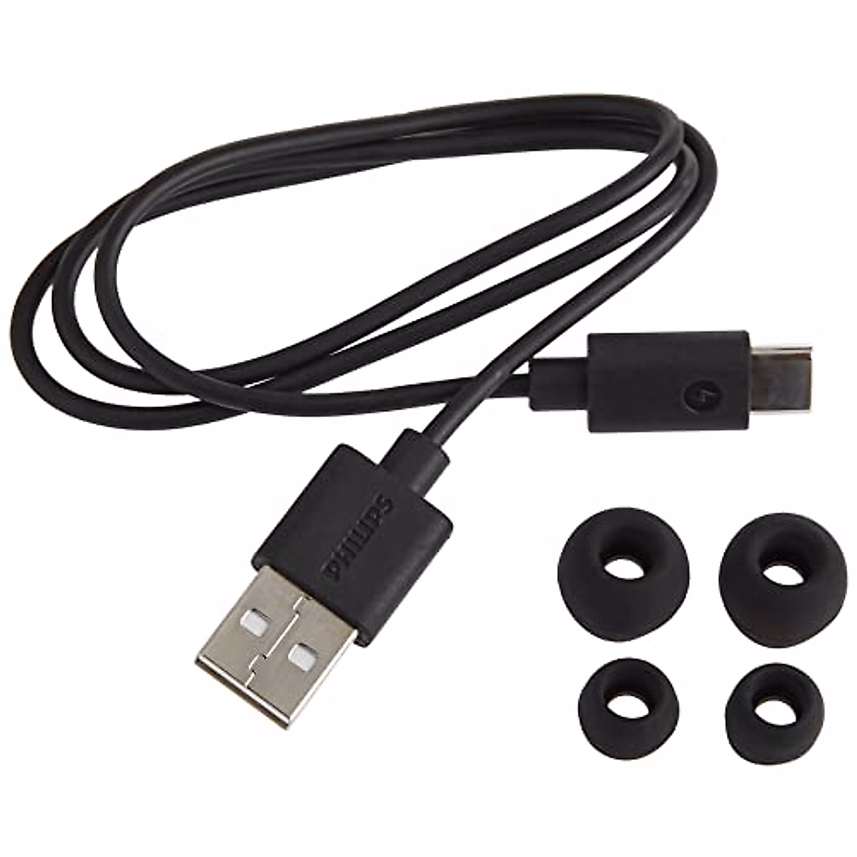 Philips T4506 True Wireless Headphones with Active Noise Canceling (ANC), Up to 24 Hours Playtime, Bluetooth, Awareness Mode, IPX4 Water Resistant, USB-C Charging Case, TAT4506BK, Black