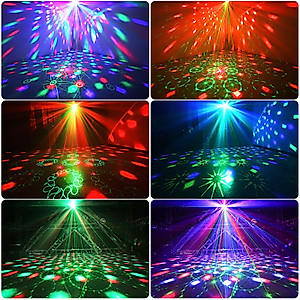 Party Lights, Disco Ball Lights,Dj Disco Lights,Rave Lights Stage Light Strobe Lights Laser Lights Sound Activated with Remote Control for Xmas Club Bar Parties Holiday Dance Christmas Birthday …