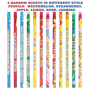 200 Pieces Scented Pencils Inspiring Pencils Motivational Encouragement Pencils Positive Pencils for Teachers Classrooms Reward Birthday Party Kids Gifts Supplie School,Learning Activities (200)