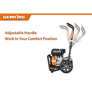 Genkins GPW3200 Gas Powered Foldable Pressure Washer 3200 PSI and 2.5 GPM, Soap Tank and Five Nozzle Set | Compact & Foldable