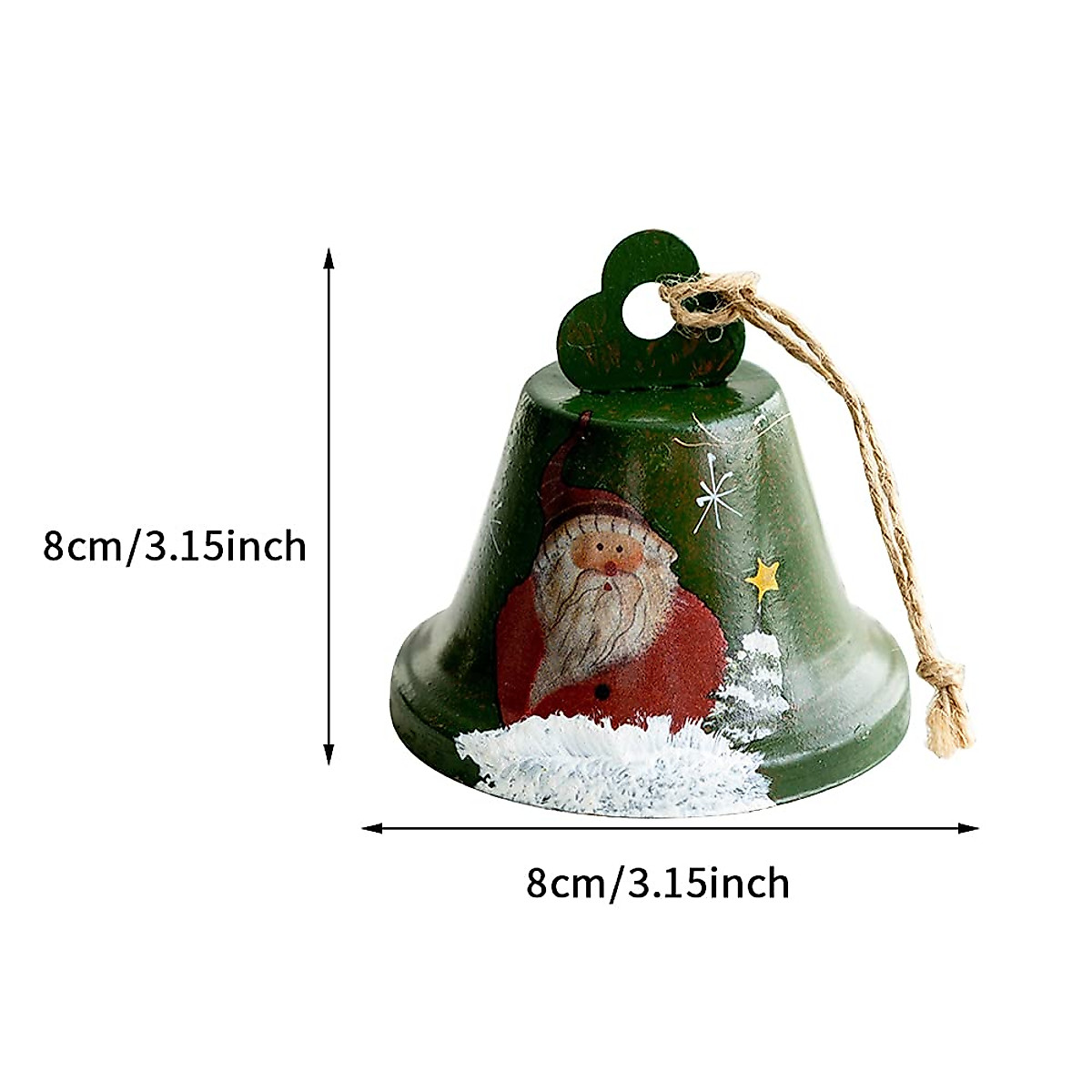 5pcs Christmas Bell, Christmas Jingle Bell Hanging Decoration for Home Garden Christmas Tree Decor(Size:8x8cm)
