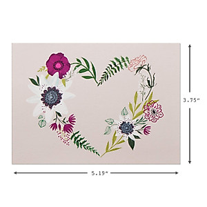 Hallmark Pack of 10 Blank Cards with Envelopes, Floral Wreath Heart (Thank You Cards, Valentines Day Cards, All Occasion Cards)