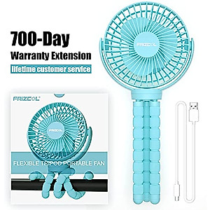 Portable Stroller Fan, Use As Power Bank, 65H 12000mAh Battery Operated Fan Flexible Tripod Baby Car Seat Fan, Personal Mini Handheld/Desk/Small Clip On Fans For Stroller, Carseat, Beach, Bed, Camping
