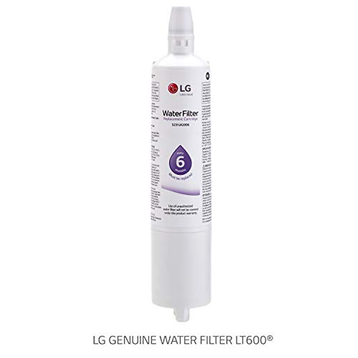 LG LT600P - 6 Month / 300 Gallon Capacity Replacement Refrigerator Water Filter (NSF42 and NSF53 5231JA2006A, 5231JA2006B, 5231JA2006F, or 5231JA2006F , White