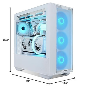 LIAN LI LANCOOL III E-ATX PC Case, Spacious RGB Gaming Computer Case with Hinged Tempered Glass Doors, Fine Mesh Panels, 4x140mm PWM Fans Pre-Installed High Airflow Chassis (White)