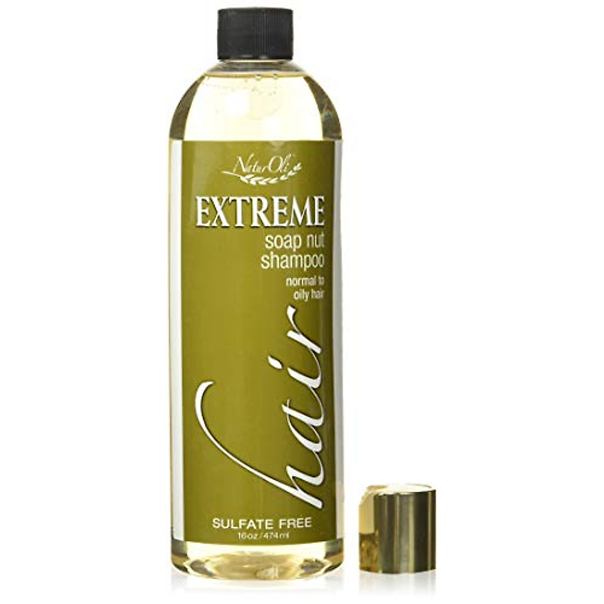 NaturOli Soap Berry Shampoo - Normal to Oily 16oz - All Natural Hair Care Sulfate Free - Made with Soap Berries - Gluten Free - Vegan