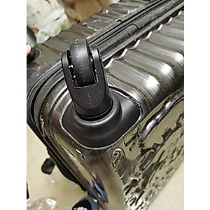 Zerone Luggage Wheel, A Pair Black Suitcase Mute Single Row Wheel Universal Luggage Replacement Outdoor Supplies