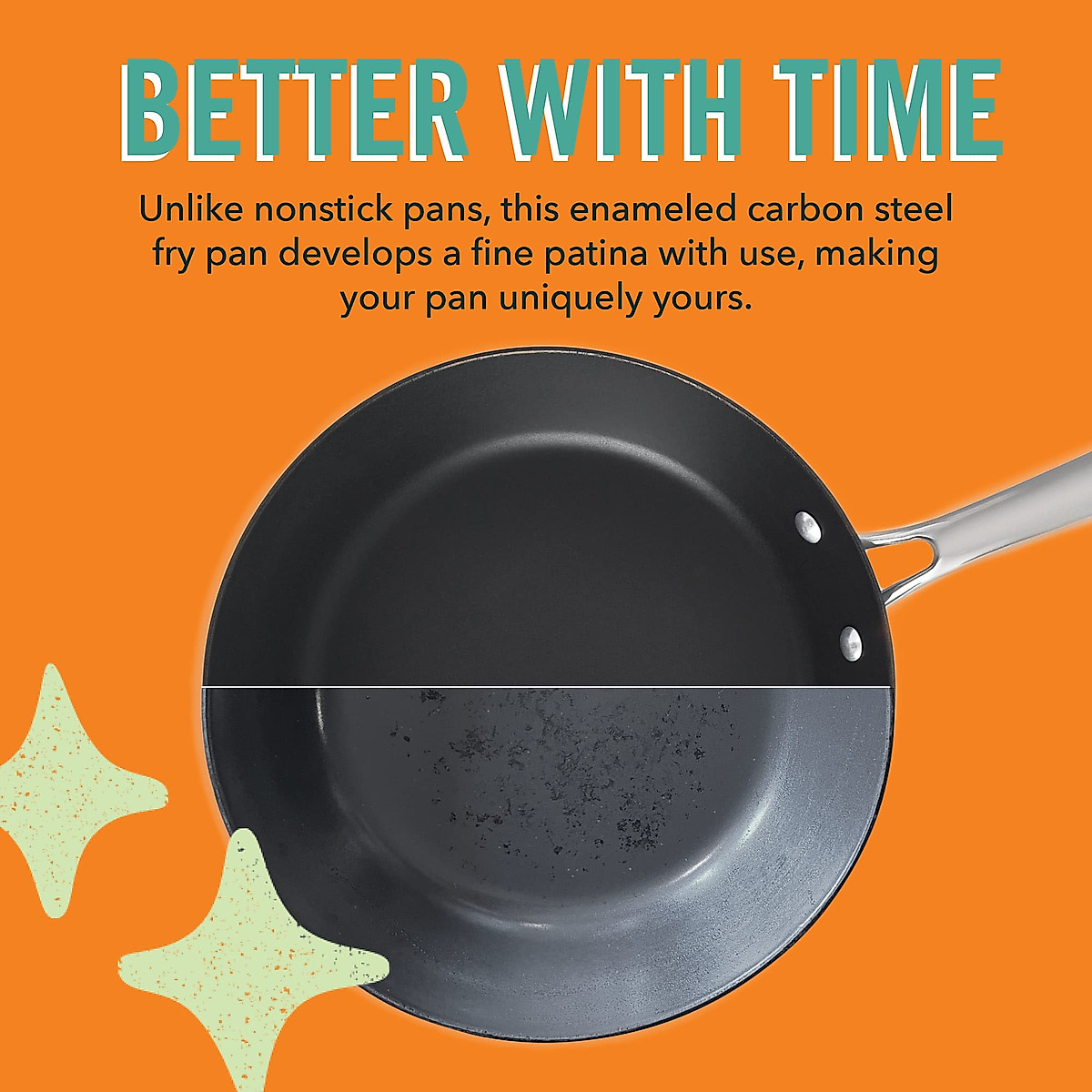 DASH The Fit Cook x 10" Enameled Carbon Steel Fry Pan- Sriracha