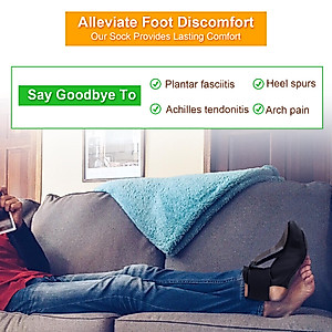 PEUTIER Foot Support Brace, Adjustable Strap Ankle Compression Sock Wrap Night Splint Foot Drop Arch Support Soft Comfortable for Women Men (Medium)