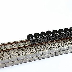 HP36HO 24pcs 36'' POM Plastic Wheels for Model Train 1:87 HO Scale Accessories