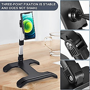 SUGERLEE Cell Phone Stand, Angle Height Adjustable Phone Holder for Daily use, Desktop Cell Phone Stand Holder Compatible with All Mobile Phone、Tablets、ipad