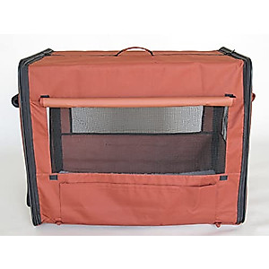 Go Pet Club AB32 Soft Dog Crate, Brown - 32 inches L x 22.2 inches W x 23.5 inches H