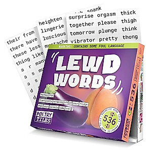 Poetry Tiles - 536 Really Dirty Words Refrigerator Magnets for Adults - Sexy Word Magnets & Funny Magnets for Adults - Make Refrigerator Poems and Stories with Funny Fridge Magnets Adult Themed Kit