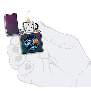 Zippo Great Vaporwave Iridescent Pocket Lighter, one Size