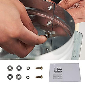 11" H X 7" D Grill Barbecue BBQ Galvanized Steel Metal Charcoal Chimney Starter for Grilling Outdoor Cooking/Camping Accessories