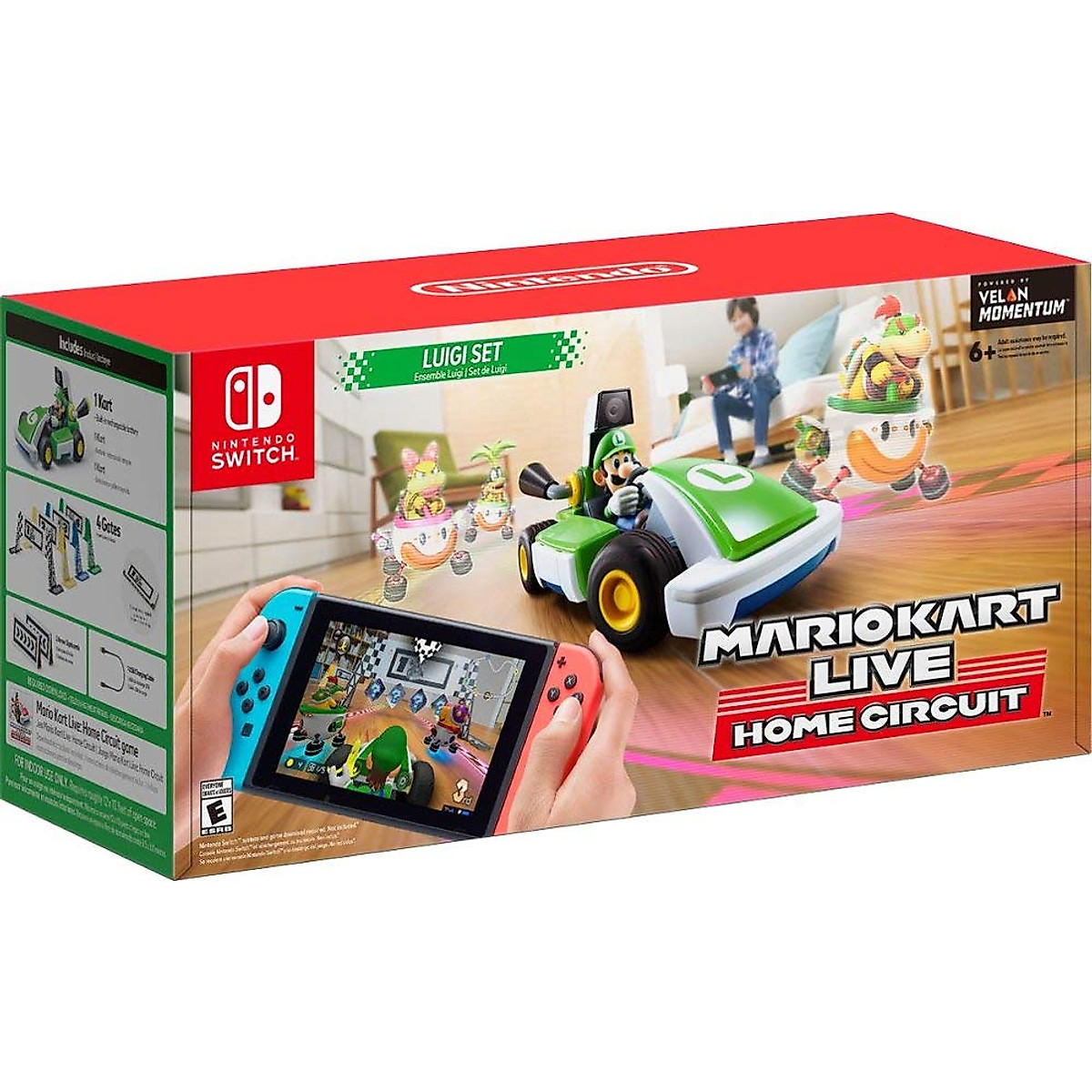 TechFocus Mario Kart Live: Switch Luigi Edition Home Circuit Mario Set Bundled 128GB MicroSD Card